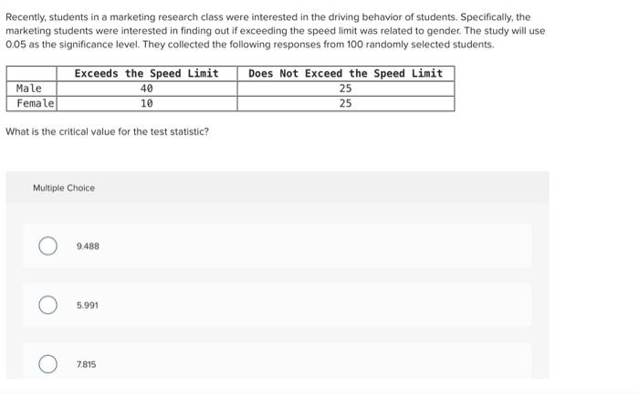 Solved Recently, students in a marketing research class were | Chegg.com