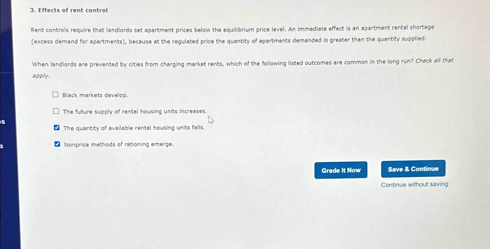 Solved Effects of rent controlRent controls require that | Chegg.com