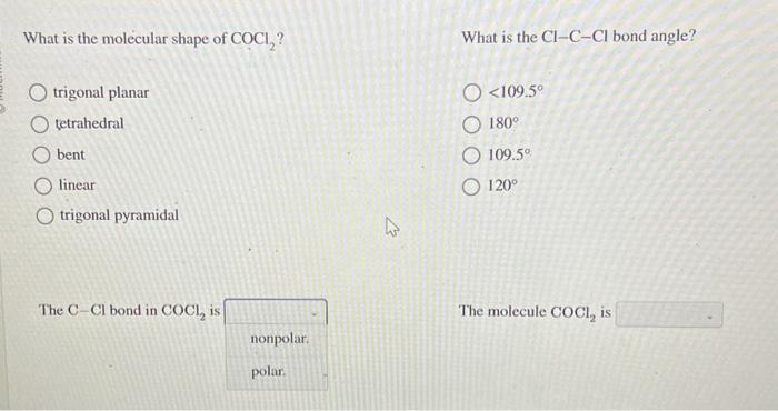 Solved Draw the Lewis structure for \\( \\mathrm{COCl}_{2} | Chegg.com