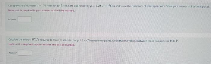 Solved Notez unit is required in yout answer and will be | Chegg.com
