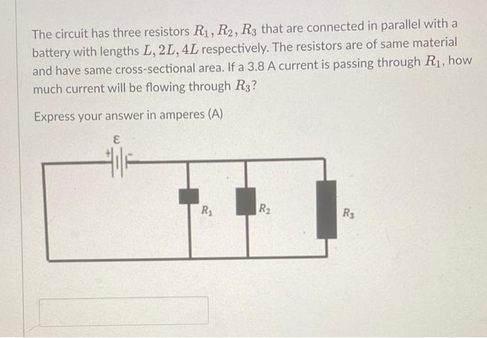 Solved The circuit has three resistors R1, R2, R3 that are | Chegg.com