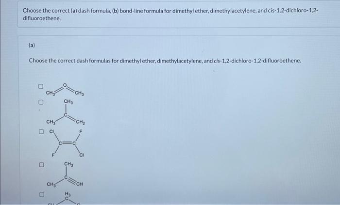 Solved Choose the correct (a) dash formula, (b) bond-line | Chegg.com