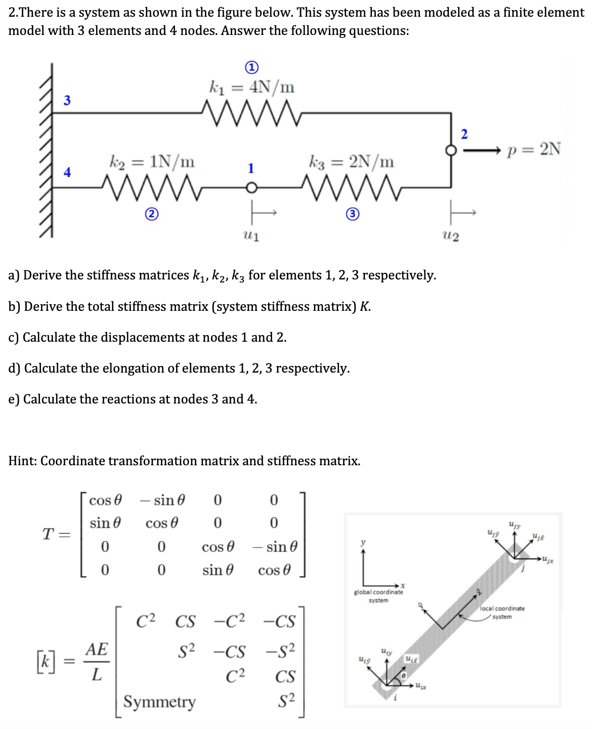 Solved Solve the Finite Element Analysis Problems with | Chegg.com