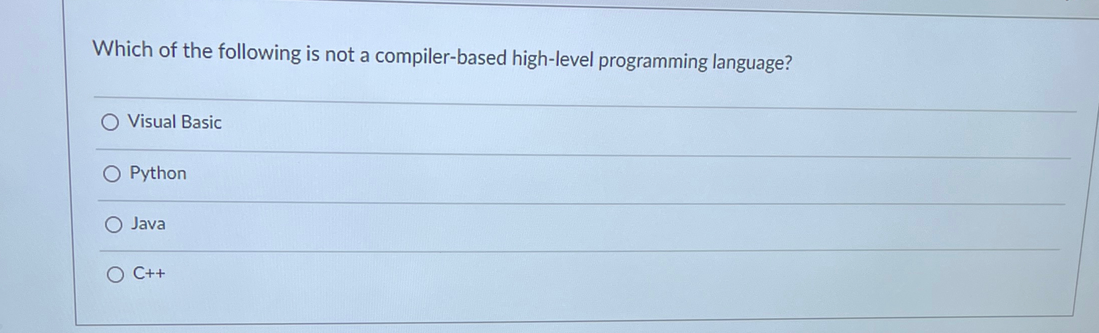 Solved Which of the following is not a compiler-based | Chegg.com
