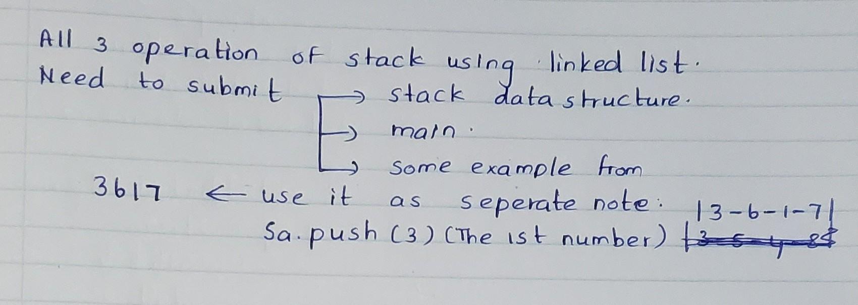 Solved Stack with Linked List til chead • Click to add text | Chegg.com