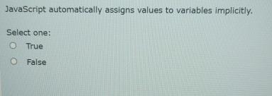 Solved JavaScript automatically assigns values to variables | Chegg.com