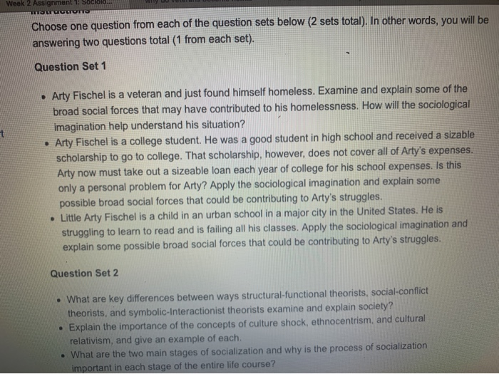 Solved Choose one question from each of the question sets | Chegg.com