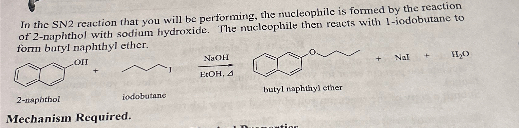 Solved In the SN2 ﻿reaction that you will be performing, the | Chegg.com