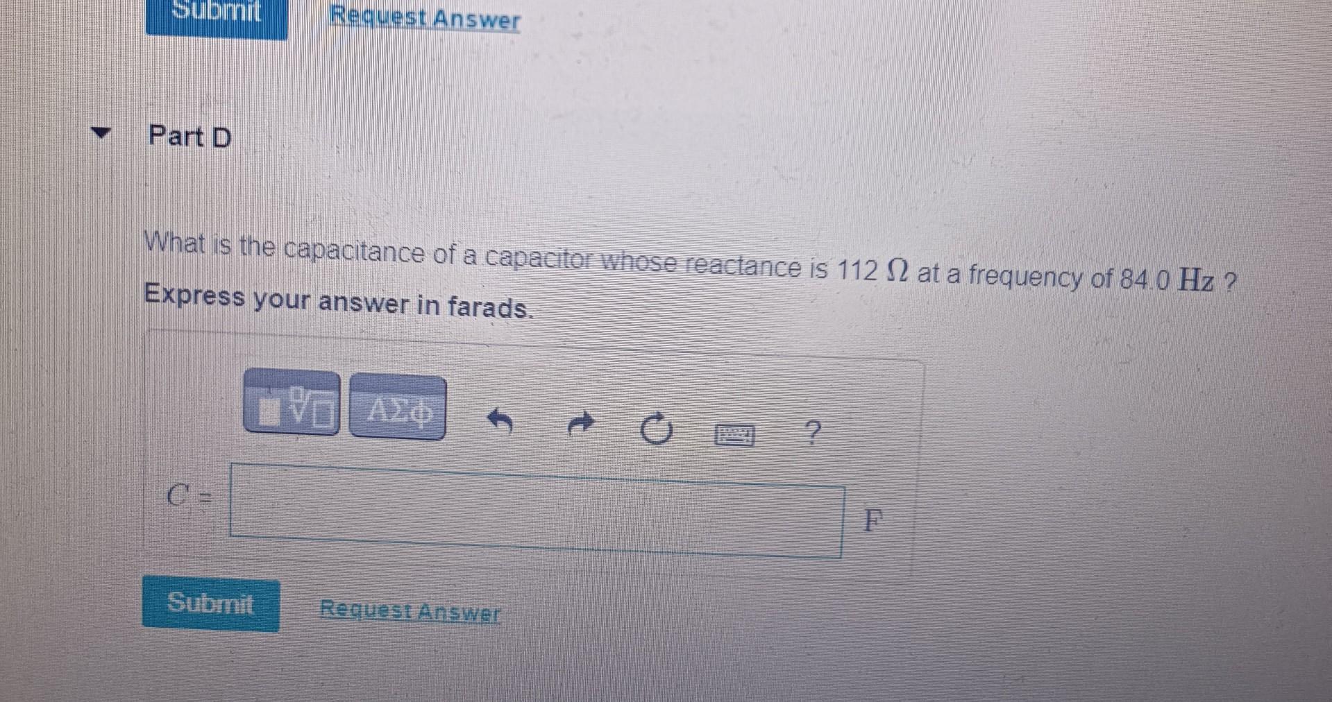 Solved What Is The Reactance Of An Inductor With An