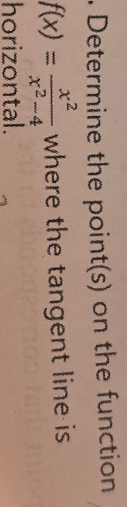 Solved Determine the point(s) ﻿on the function f(x)=x2x2-4 | Chegg.com
