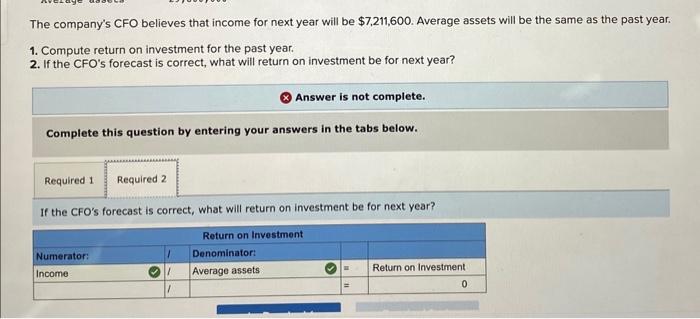 Solved Exercise 22-14 (Algo) Return on investment LO A1, A2 | Chegg.com