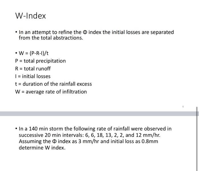 Solved Hydrology question for environmental engineeringIn a | Chegg.com