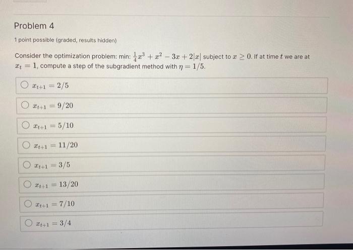 Solved 1 point possible (graded, results hidden) Consider | Chegg.com