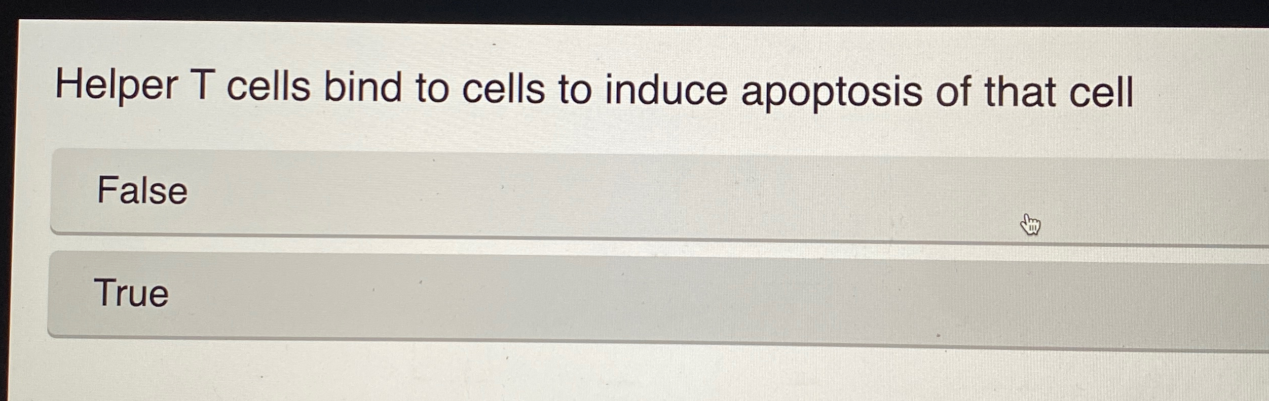 Solved Helper T cells bind to cells to induce apoptosis of | Chegg.com