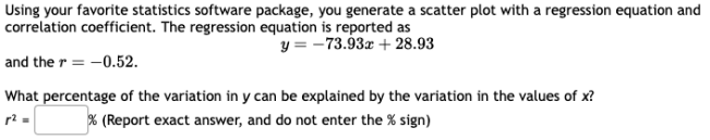 Solved Using your favorite statistics software package, you | Chegg.com