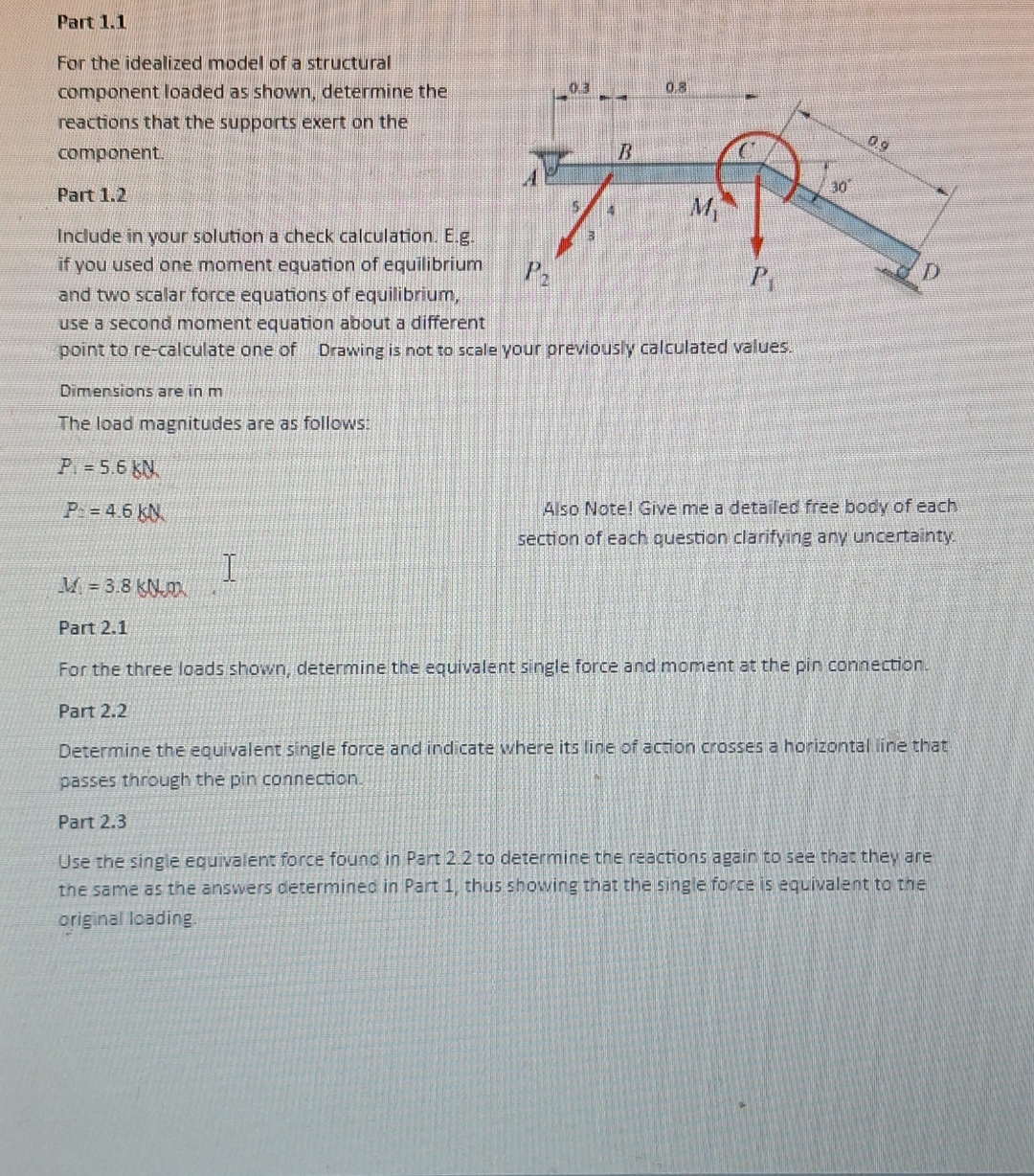 Part 1 1for The Idealized Model Of A Structural