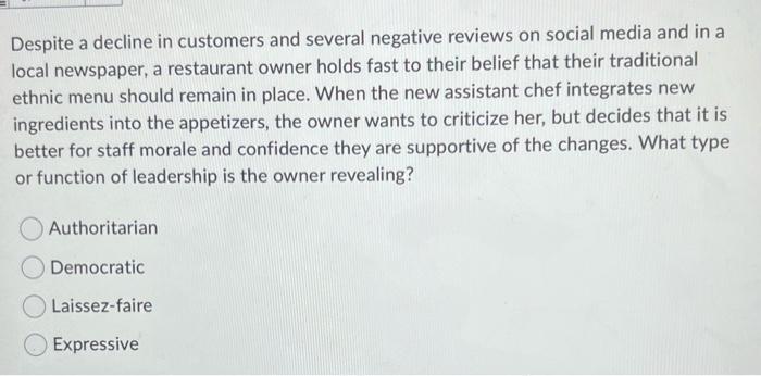 Despite a decline in customers and several negative | Chegg.com