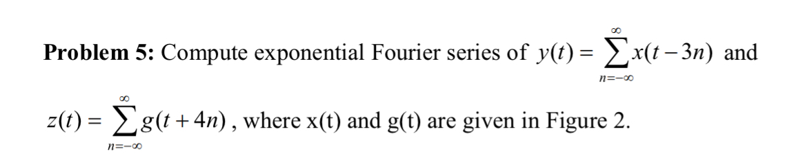 Problem 5: Compute exponential Fourier series of | Chegg.com
