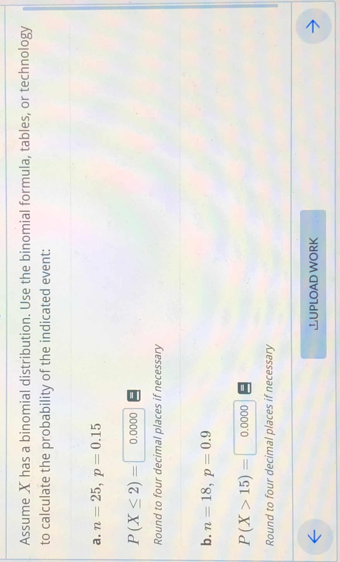 Solved Assume x ﻿has a binomial distribution. Use the | Chegg.com