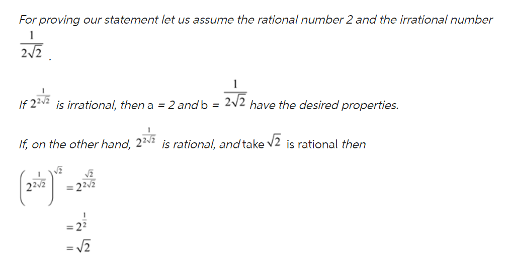 Solved Prove by existence that there is a rational a and | Chegg.com