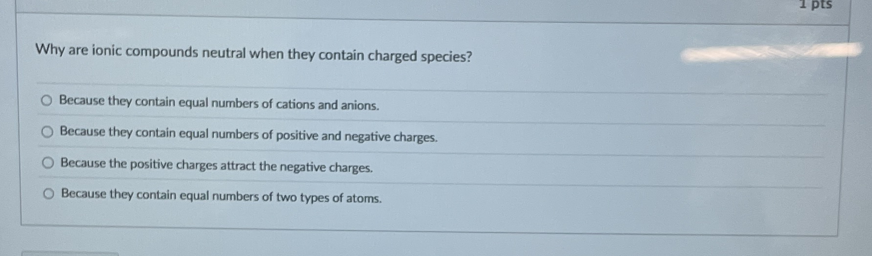 Solved Why are ionic compounds neutral when they contain | Chegg.com