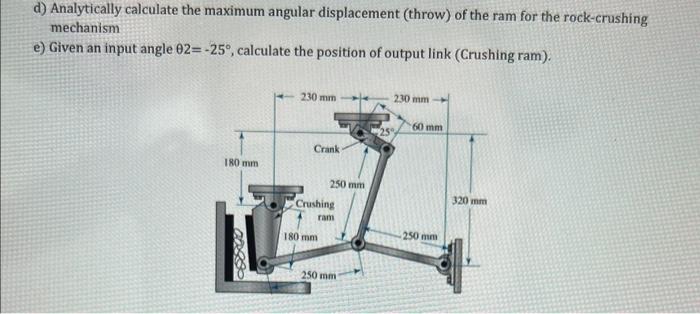 Solved d) Analytically calculate the maximum angular | Chegg.com