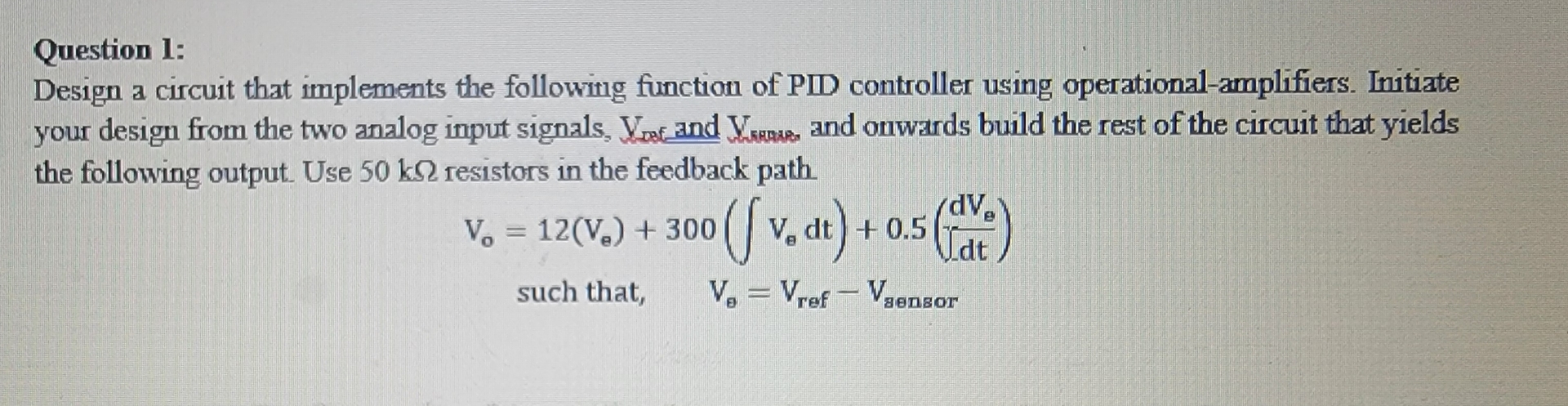 Solved Question 1:Design a circuit that implements the | Chegg.com