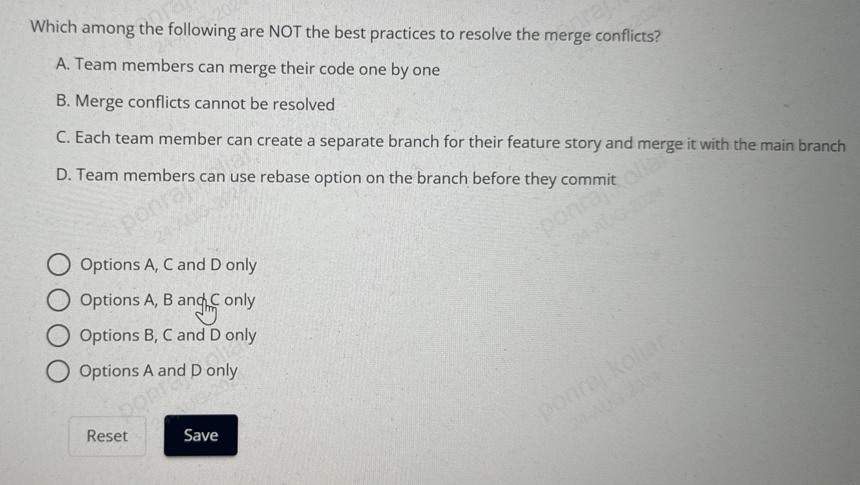 Solved Which among the following are NOT the best practices | Chegg.com