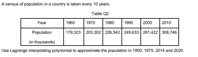 Solved A census of population in a country is taken every 10 | Chegg.com