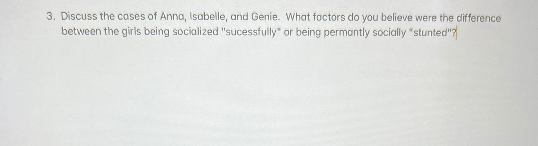 Solved Discuss the cases of Anna, Isabelle, and Genie. What | Chegg.com