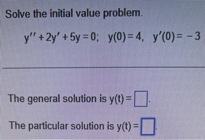 Solved Solve the initial value problem. | Chegg.com