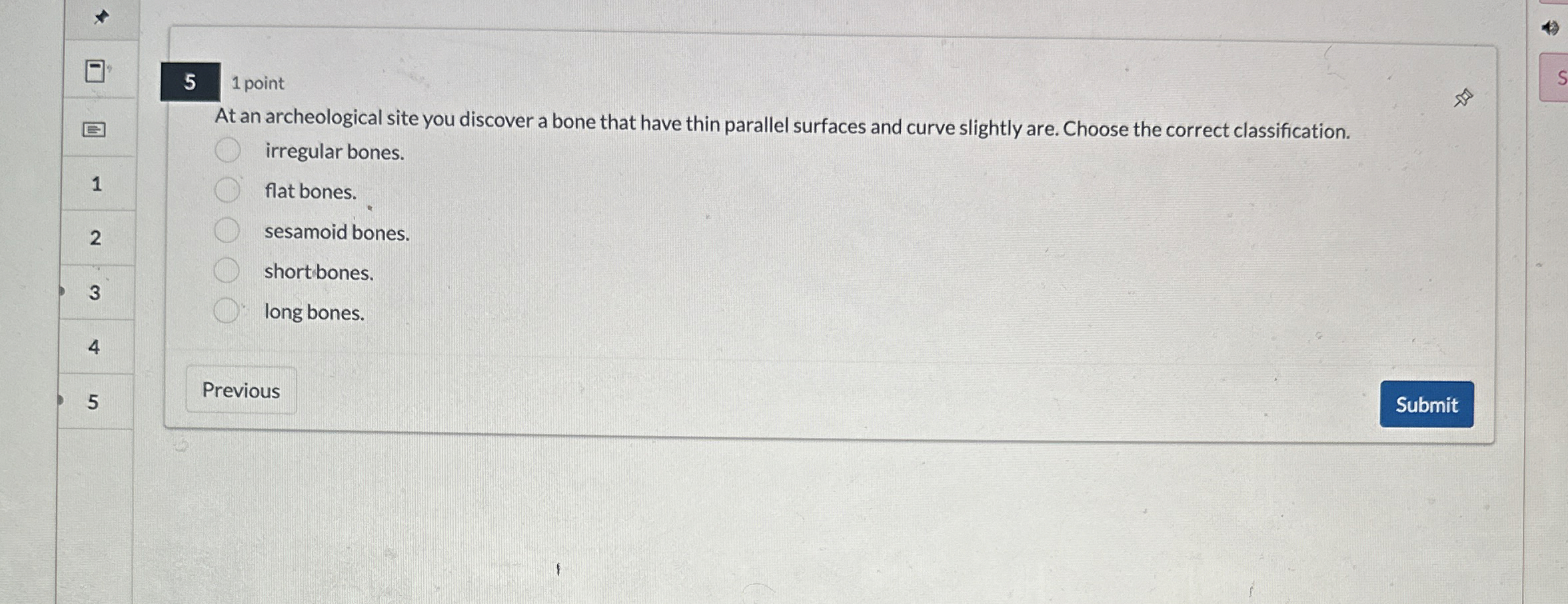 Solved 51 ﻿pointAt an archeological site you discover a bone | Chegg.com