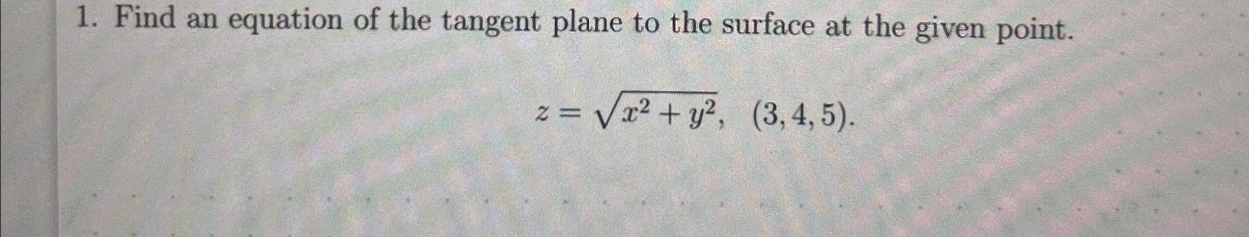 Solved Find an equation of the tangent plane to the surface | Chegg.com