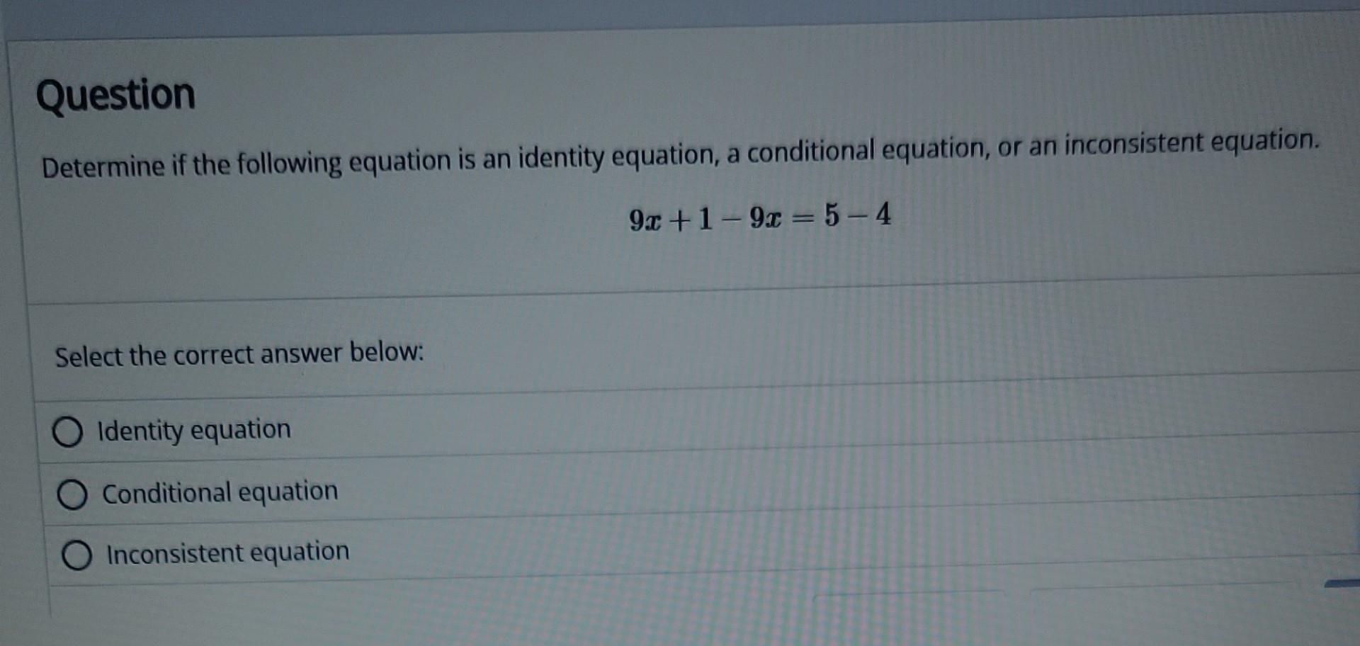 Solved Determine if the following equation is an identity | Chegg.com