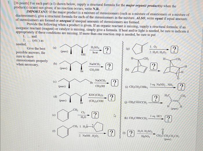 Solved 7. [36 points] For each part (a-1) shown below, | Chegg.com