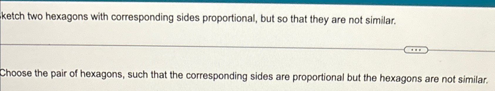 Solved ketch two hexagons with corresponding sides | Chegg.com
