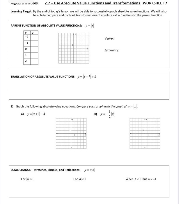 Solved IS MIU Ruces 2 7 Use Absolute Value Functions And Chegg