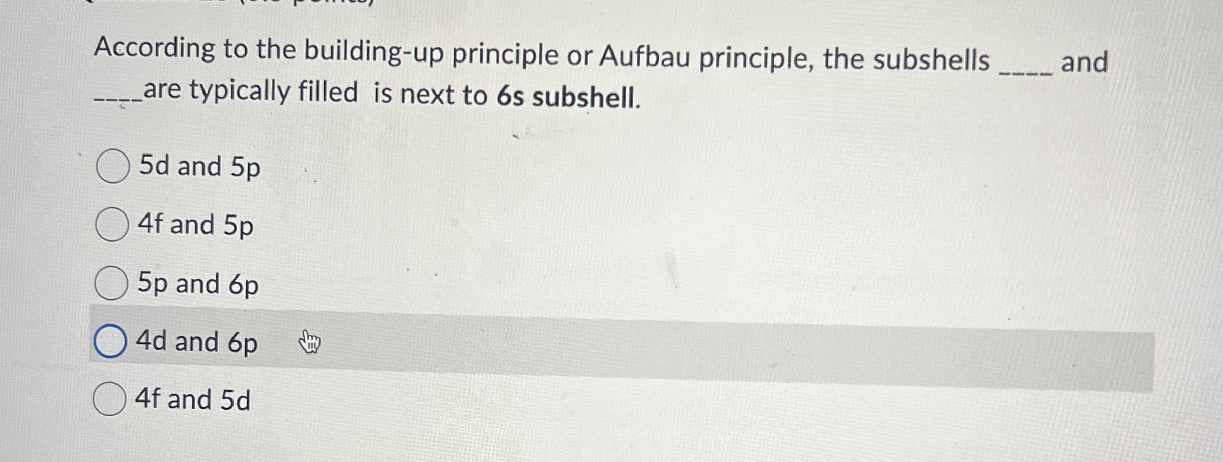Solved According to the building-up principle or Aufbau | Chegg.com