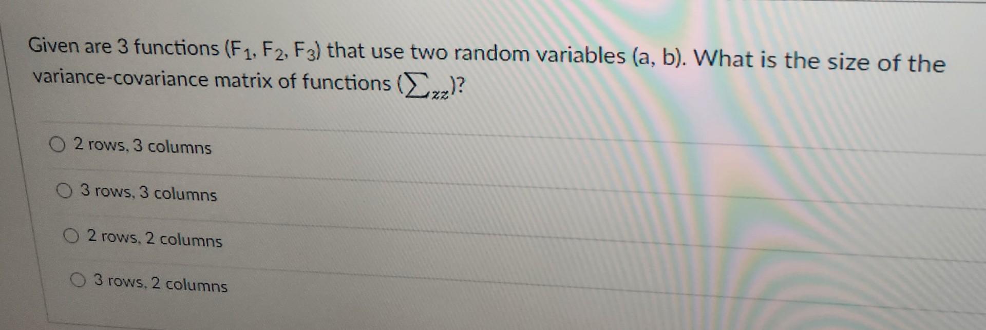 Solved Given are 3 functions (F1, F2, F3) that use two | Chegg.com
