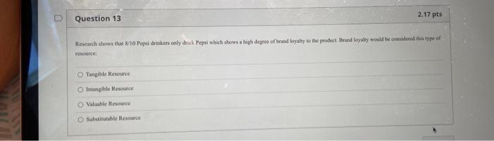 Solved rebearce: Tangible fesoure Inasagible Resosice | Chegg.com