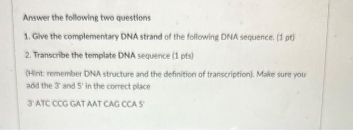 Solved Answer the following two questions 1. Give the | Chegg.com
