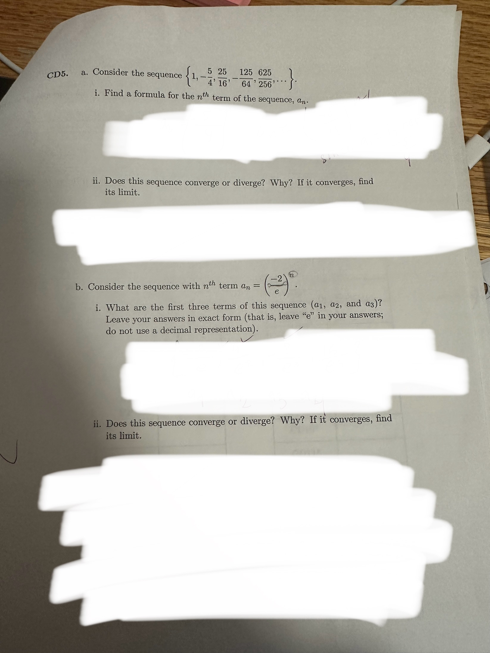 Solved CD5. ﻿a. ﻿Consider the sequence | Chegg.com