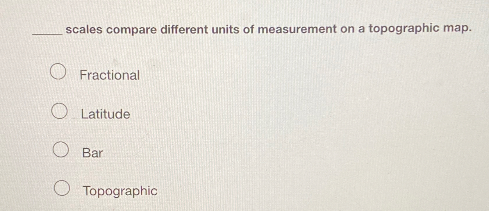 Solved scales compare different units of measurement on a | Chegg.com