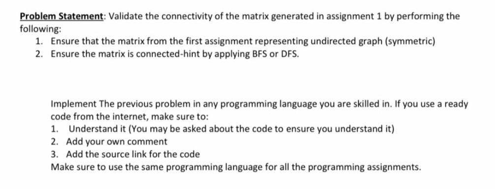 Solved Problem Statement: Validate the connectivity of the | Chegg.com