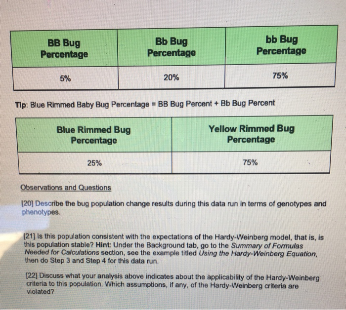Solved: Procedure II - Part B - Bug Population Changes Whe... | Chegg.com