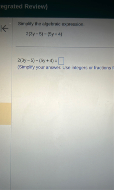 Solved egrated Review)Simplify the algebraic | Chegg.com