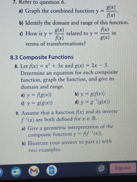 Solved 7. Refer to question 6 . a) Graph the combined | Chegg.com