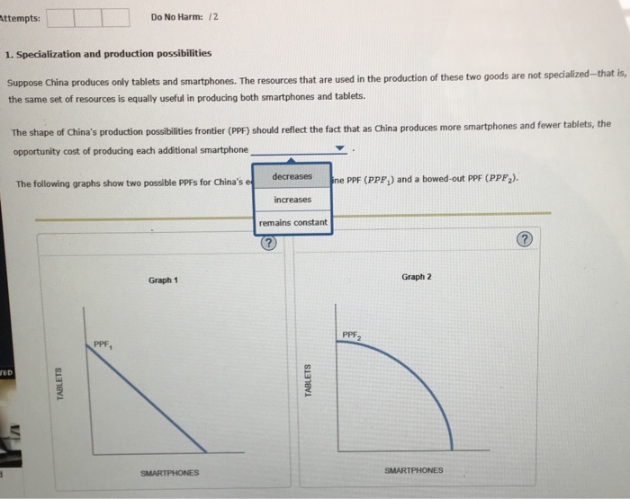 Solved Attempts: Do No Harm: 12 1. Specialization and | Chegg.com
