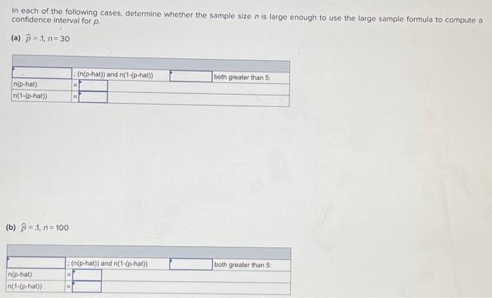 Solved In each of the following cases, determine whether the | Chegg.com