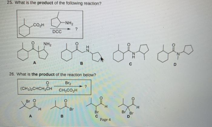 Solved 25. What is the product of the following reaction? | Chegg.com